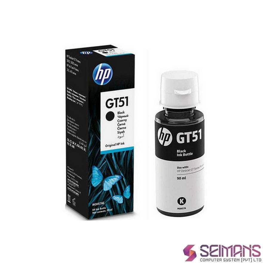 HP GT51 Black Original Ink Bottle | Seimans Computer Systems