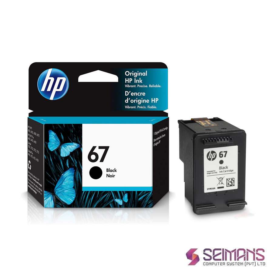 HP 67 Black Original Ink Cartridge | Seimans Computer Systems
