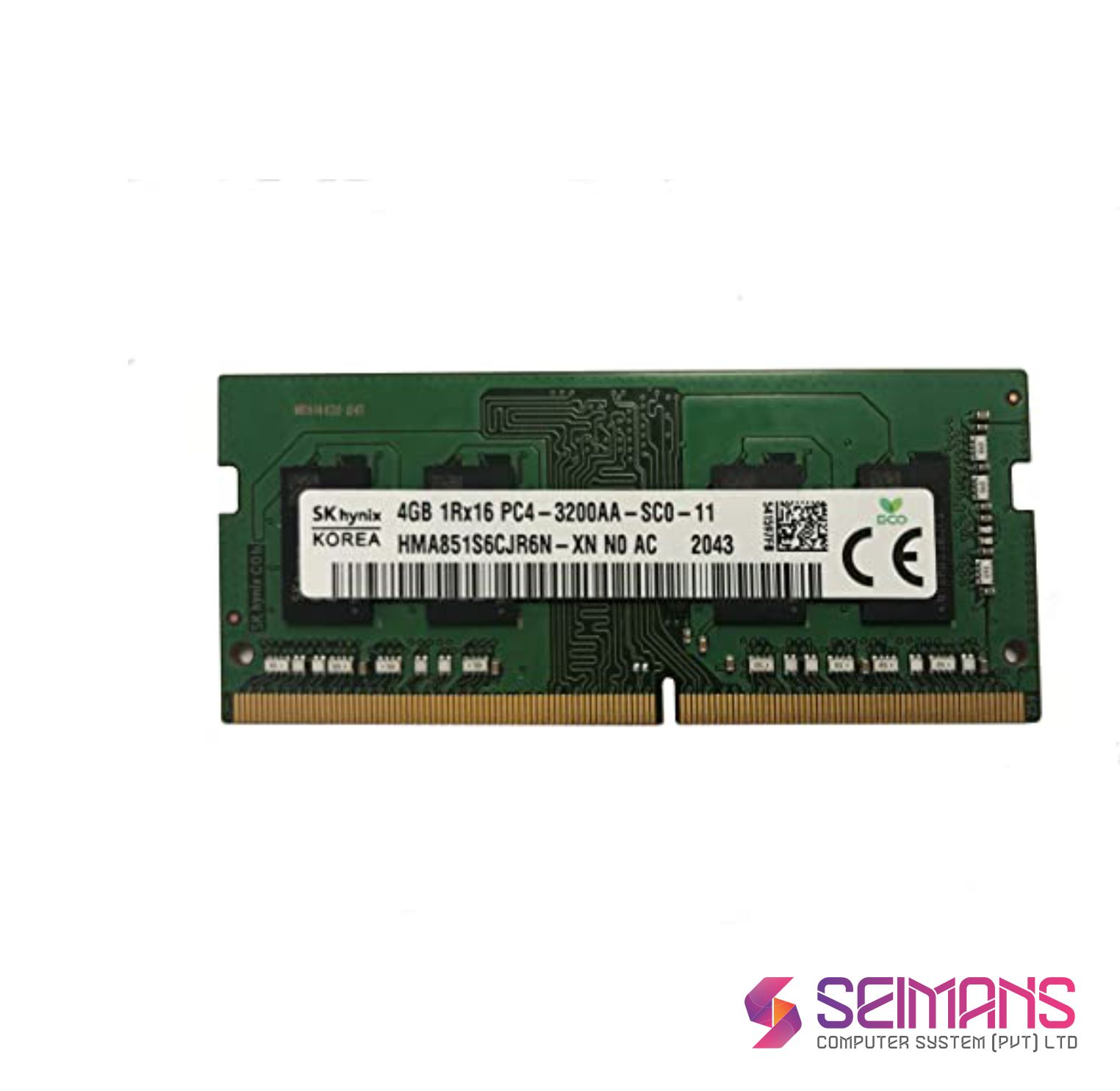 SK Hynix 4GB DDR4 3200MHz Laptop RAM | Seimans Computer Systems