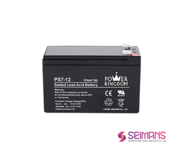 UPS Battery 12V 7AH Power Kingdom Sealed LED Acid Battery | Seimans ...