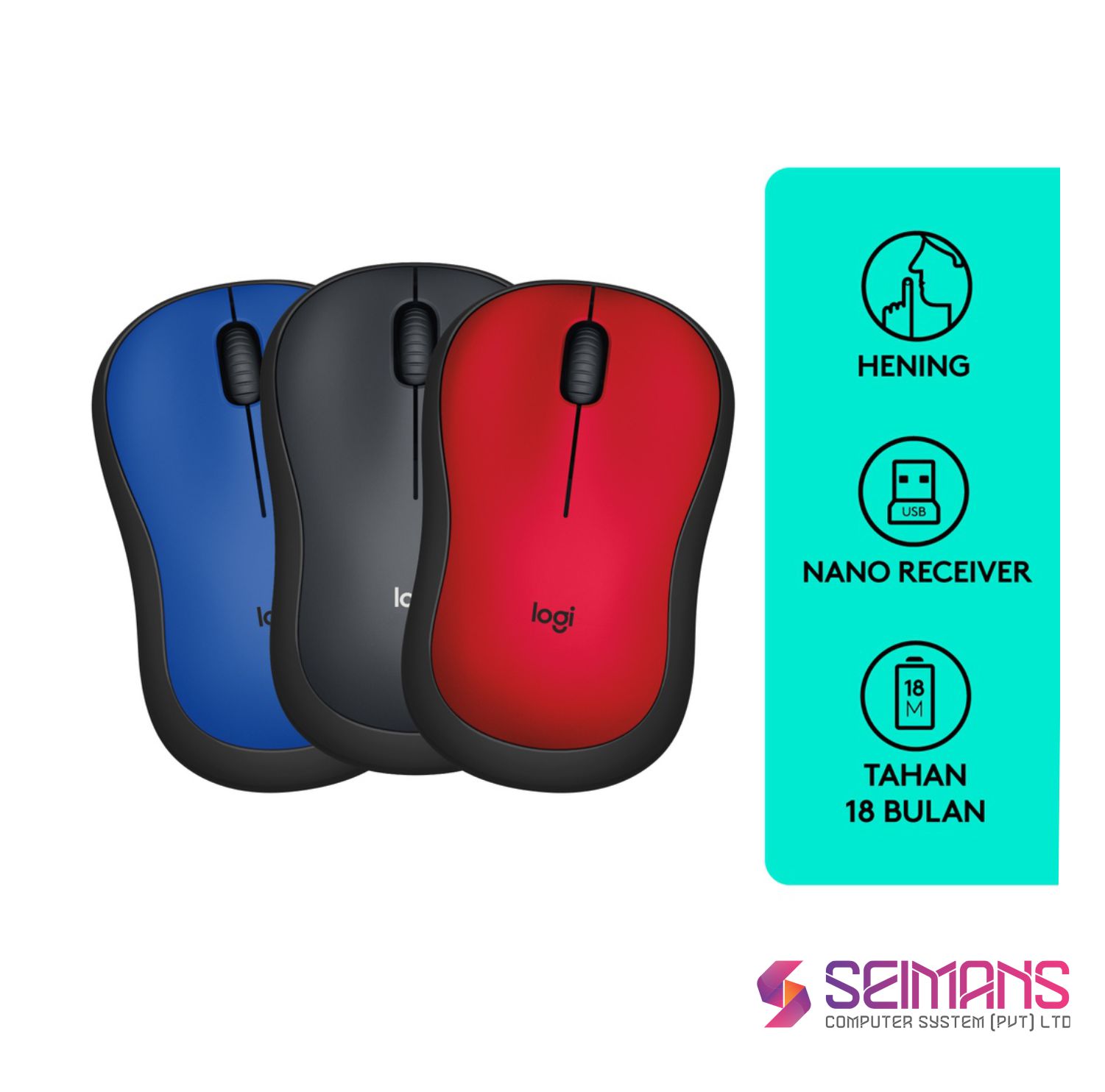 Logitech Mouse Wireless M221 | Seimans Computer Systems