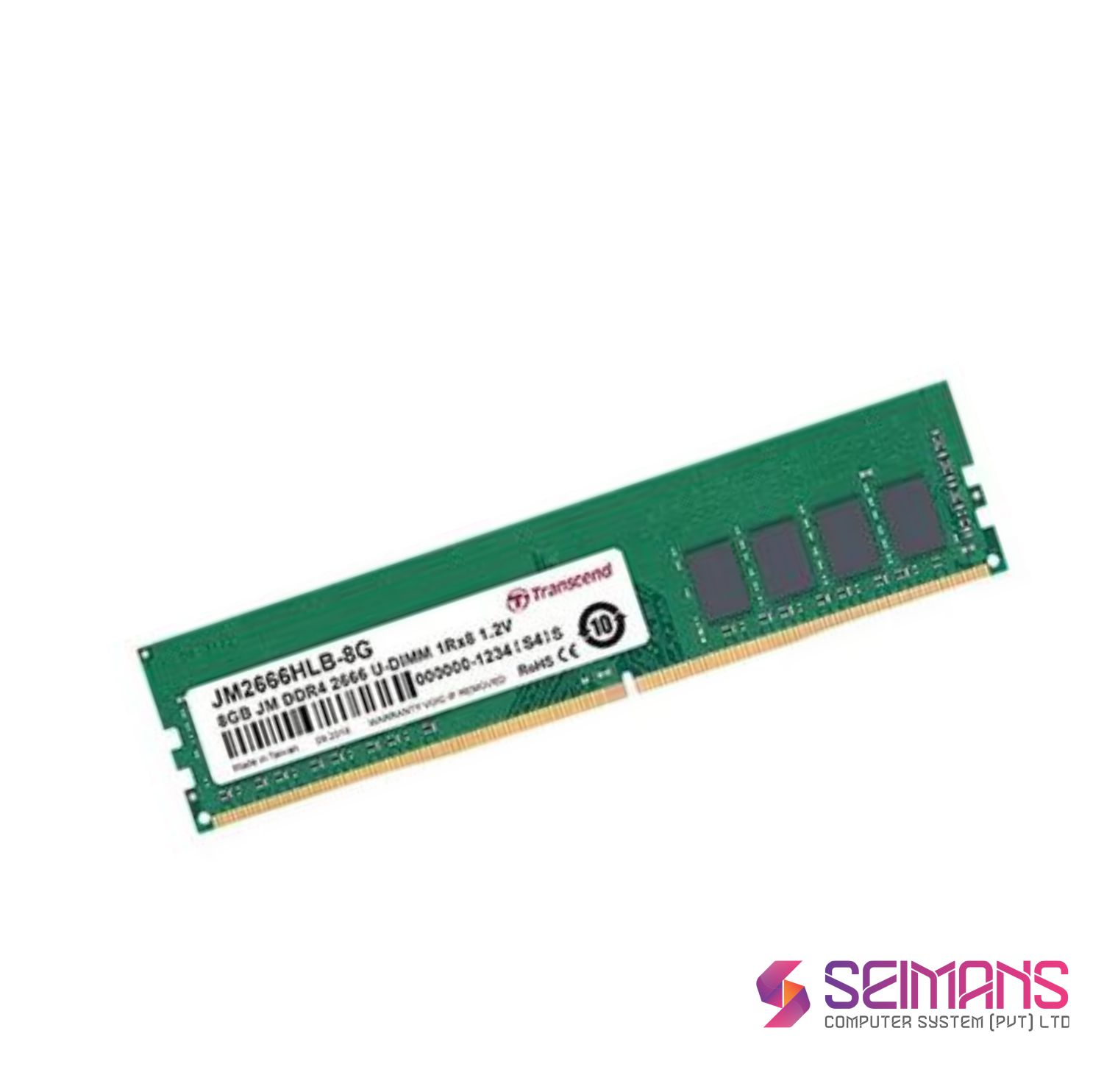 Transcend RAM Desktop DDR4 8GB 2666MHz | Seimans Computer Systems